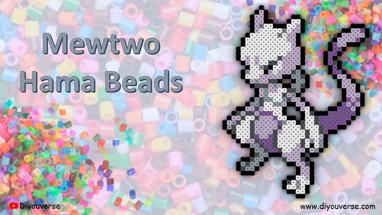 Mewtwo Hama Beads - DIYOUVERSE